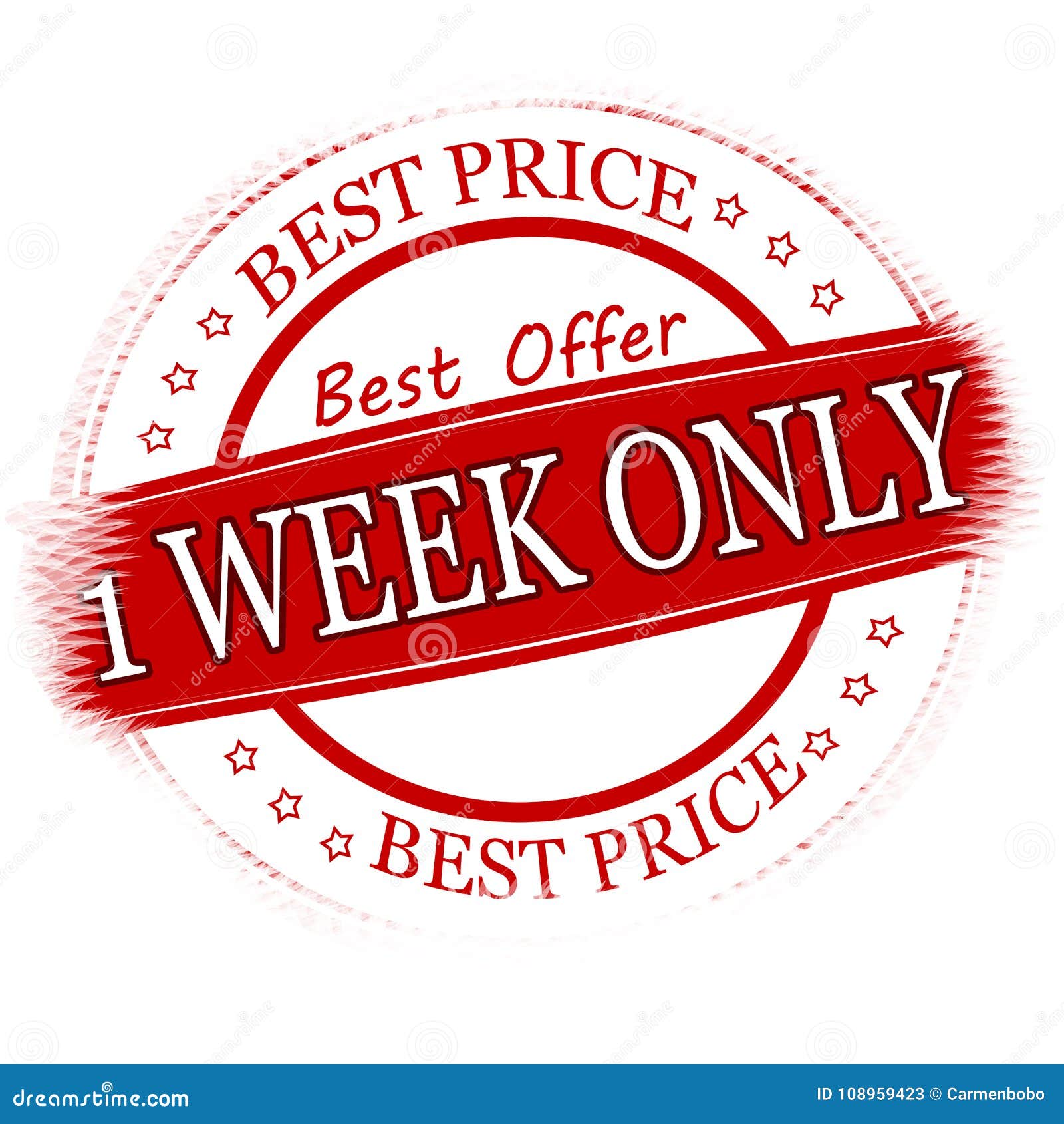 One week only stock illustration. Illustration of charge - 108959423