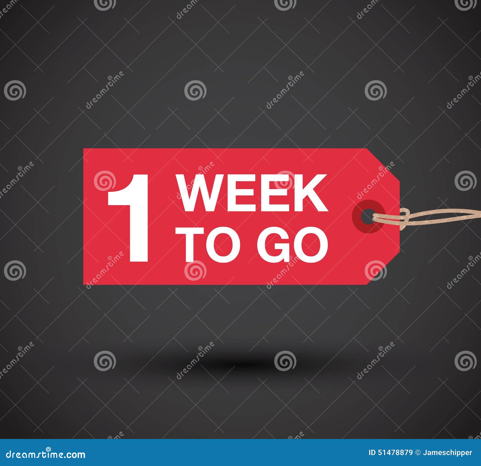 One week to go sign stock vector. Illustration of label - 51478879