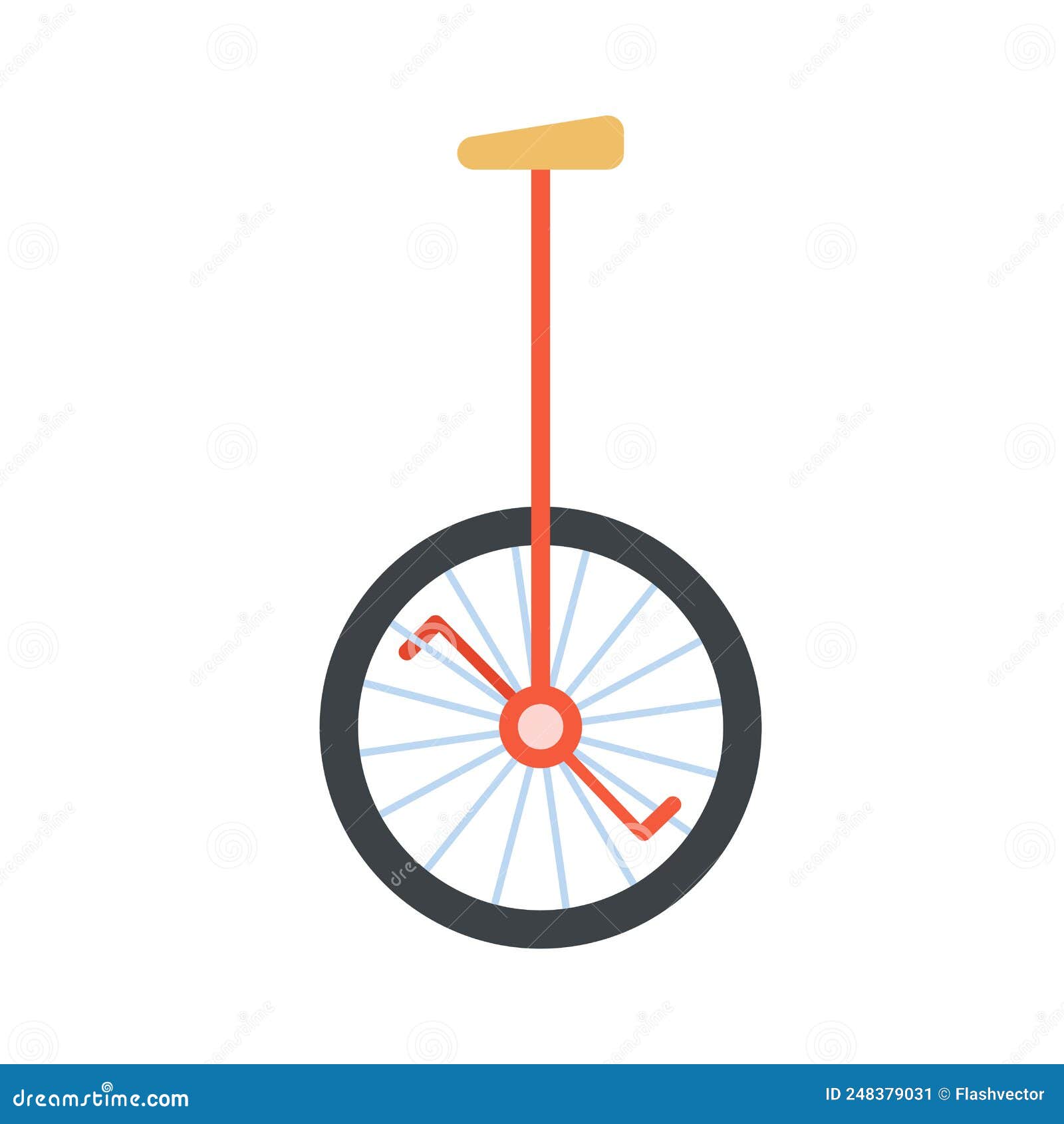 One Wheel Circus Bicycle for Performance Stock Vector - Illustration of ...