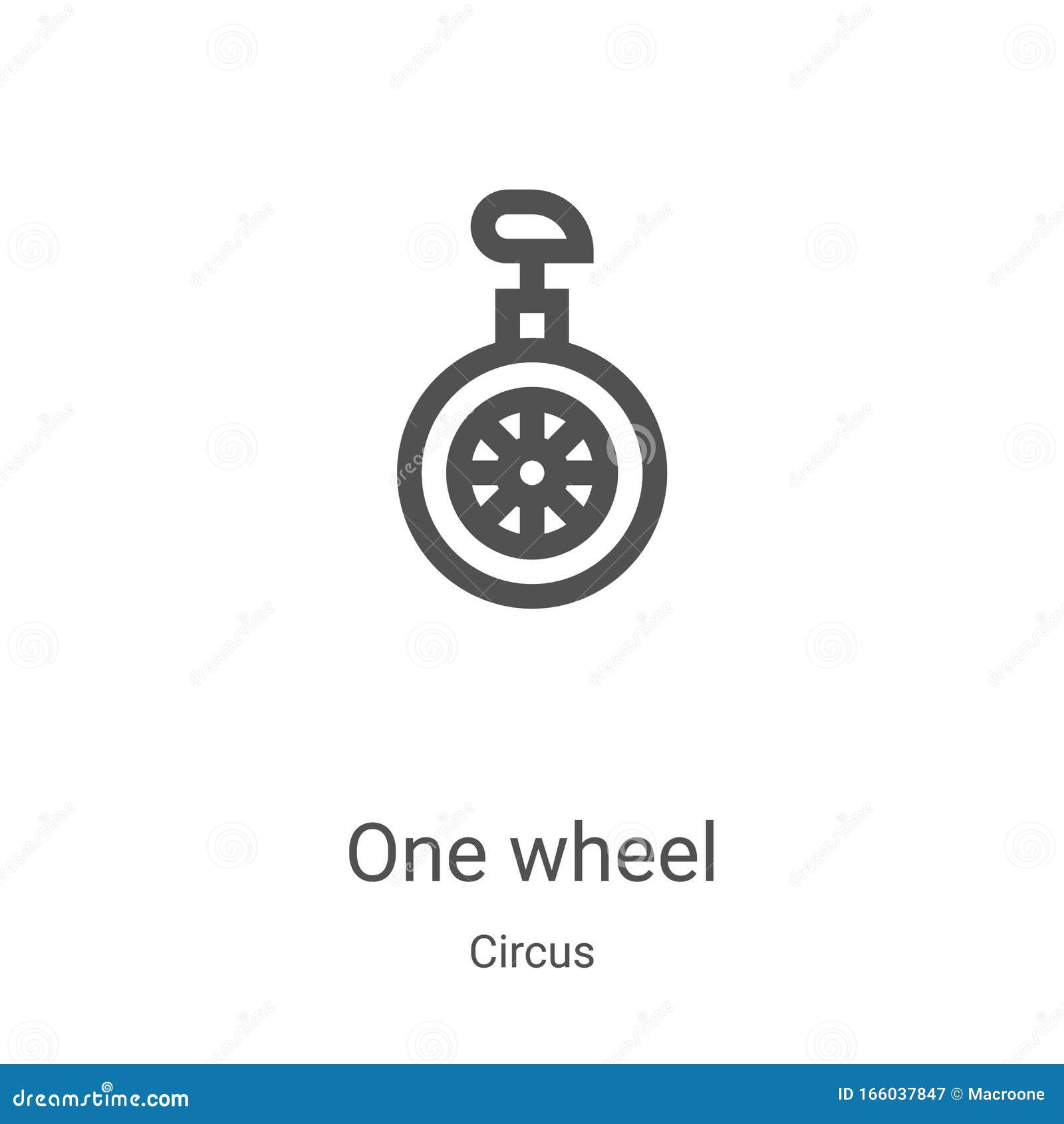 One Wheel Icon Vector from Circus Collection. Thin Line One Wheel ...