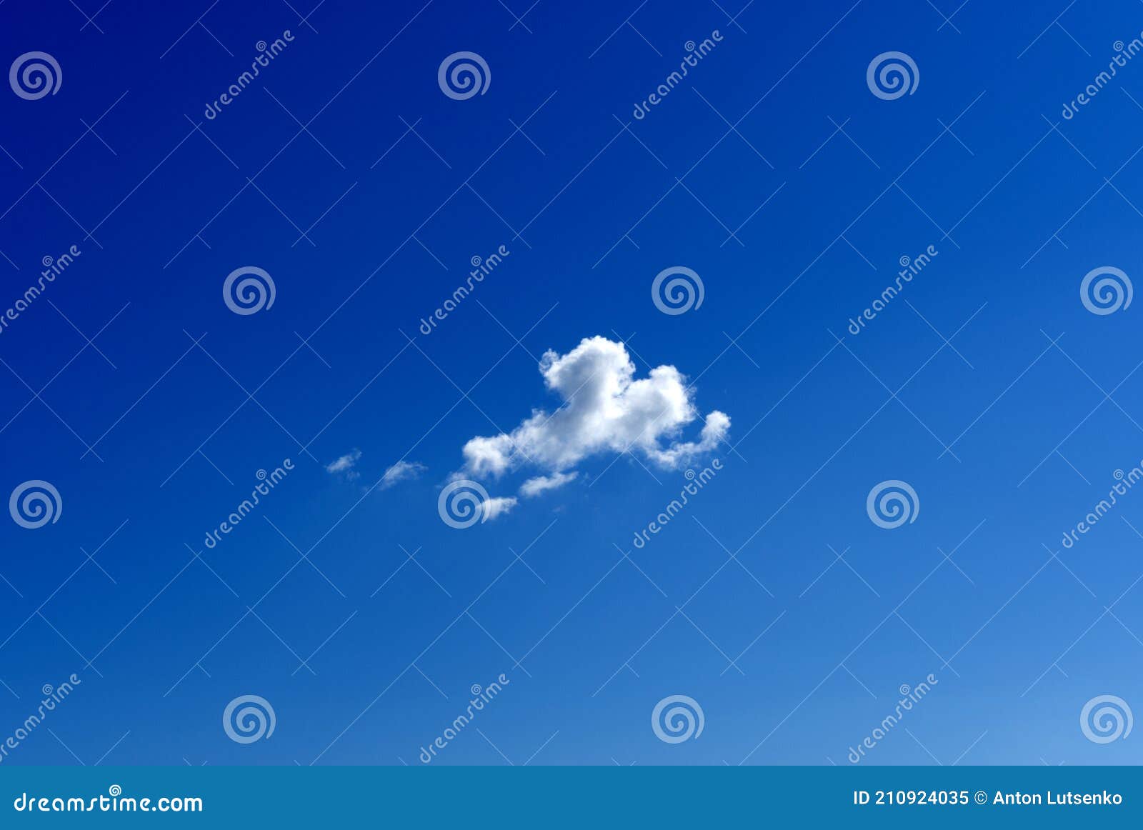 One White Cloud in the Blue Sky Stock Image - Image of religion, beauty ...