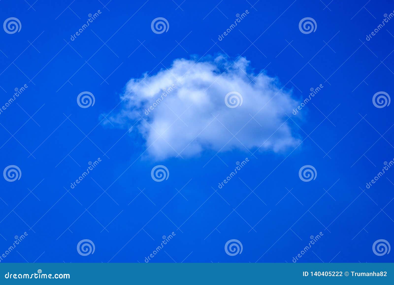 One White Cloud in Blue Sky Stock Photo - Image of floating, heaven ...