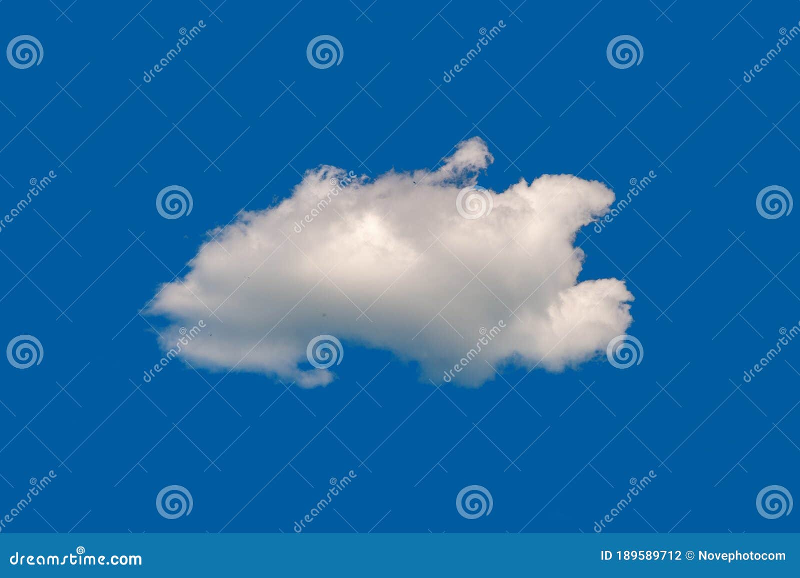 One White Cloud. Cloud on the Blue Sky. Natural Sky Background Stock ...