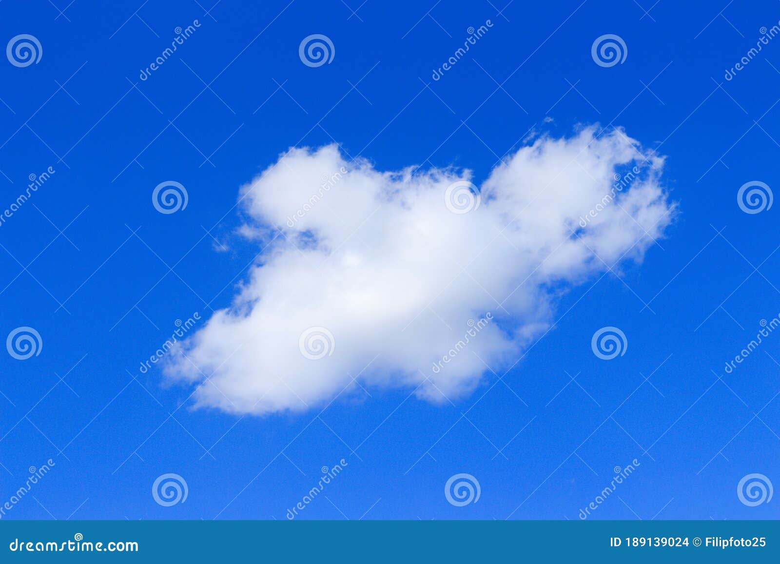 One cloud among blue sky stock photo. Image of weather - 189139024
