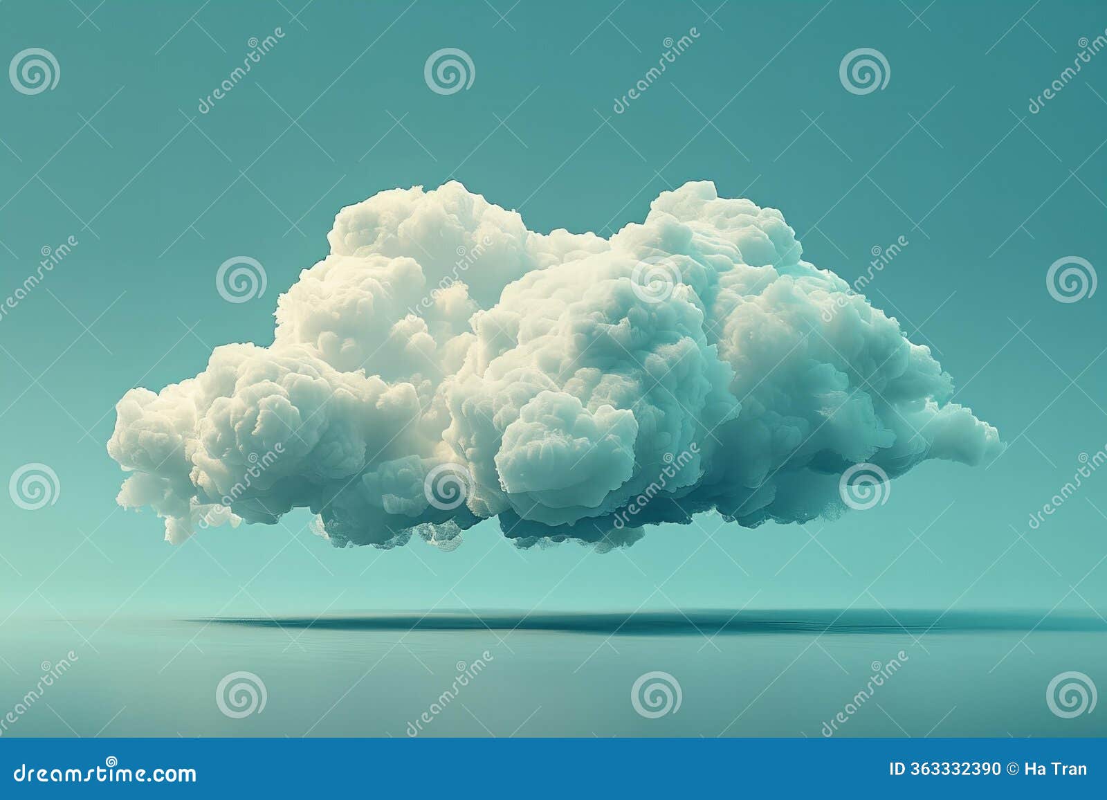 One White Cloud Floating in the Sky, Simple and Minimalistic with a ...