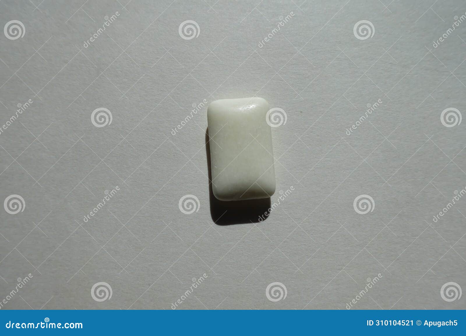 One White Piece of Chewing Gum from Above Stock Image - Image of yummy ...