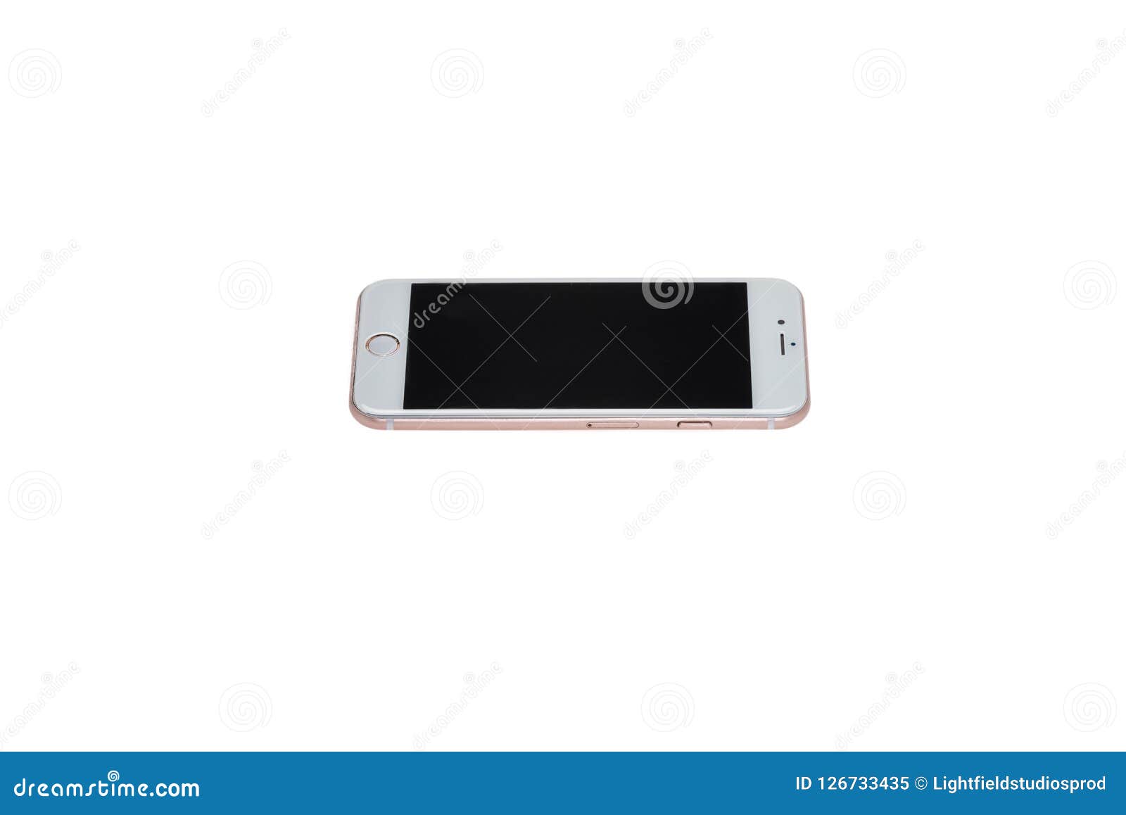 One White Smartphone with Blank Screen Stock Image - Image of ...