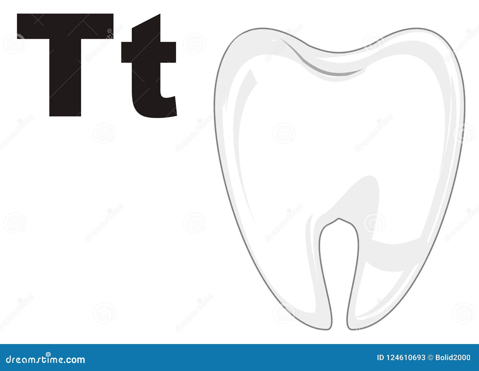 Teeth and letters stock illustration. Illustration of mouth - 124610693