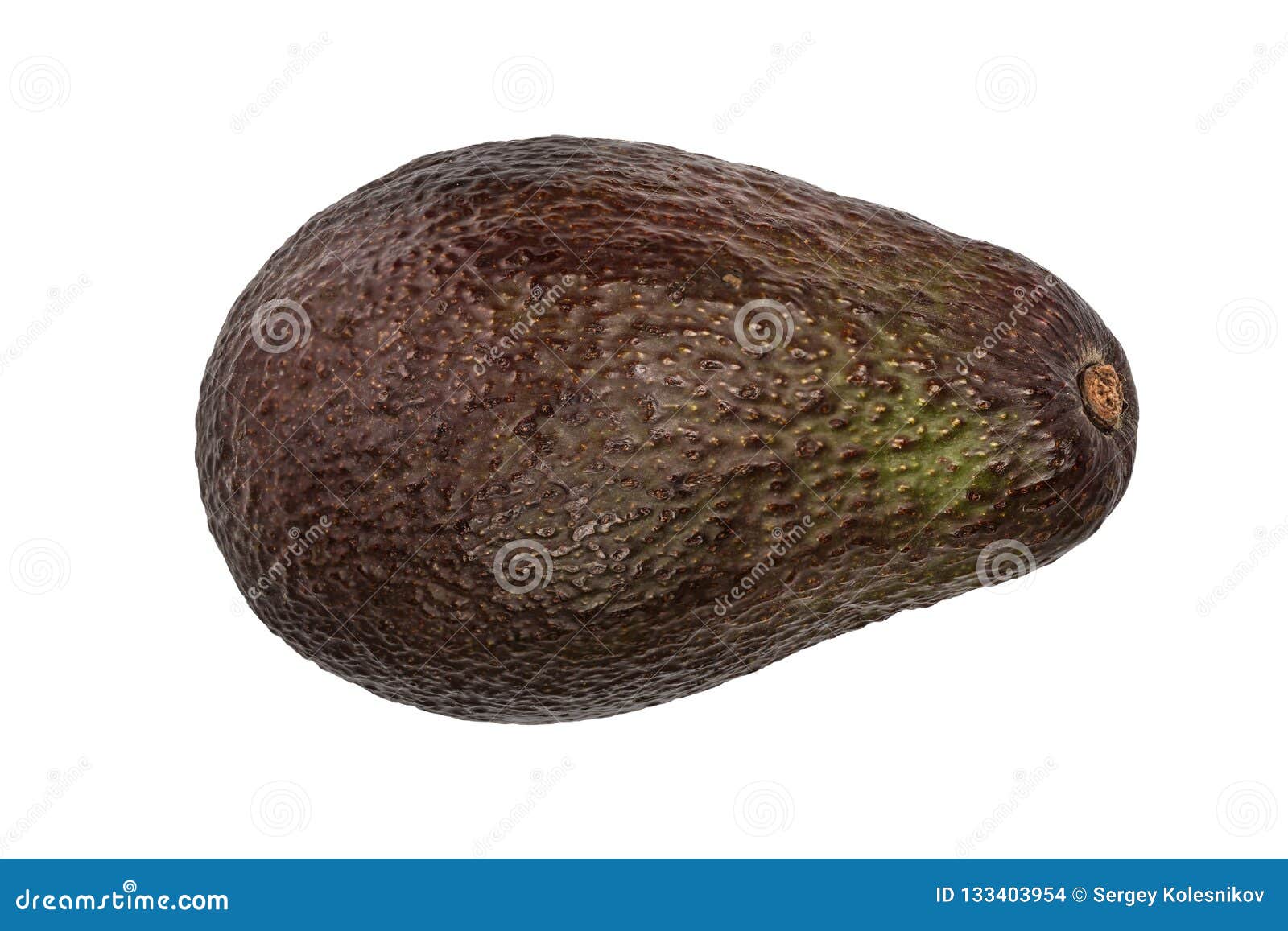 One Whole Avocado Isolated on White Background Stock Photo - Image of ...