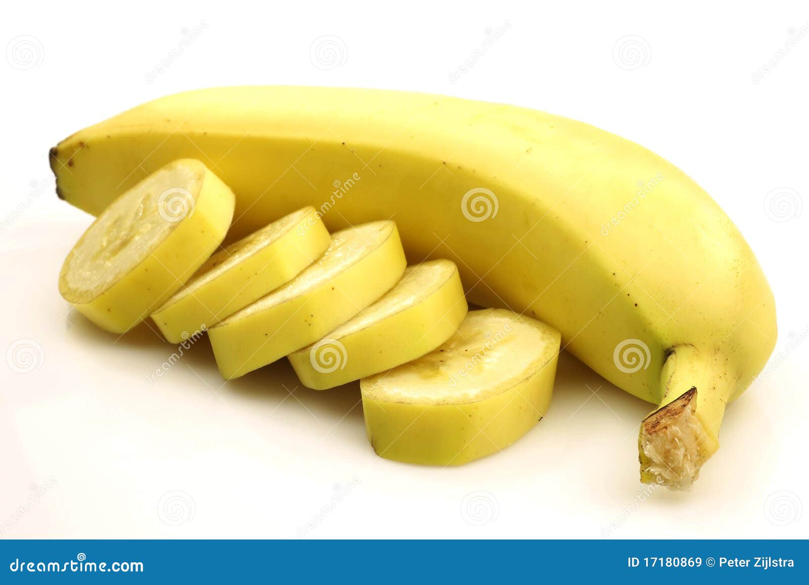 One Whole Banana and Some Pieces Stock Image - Image of breakfast ...