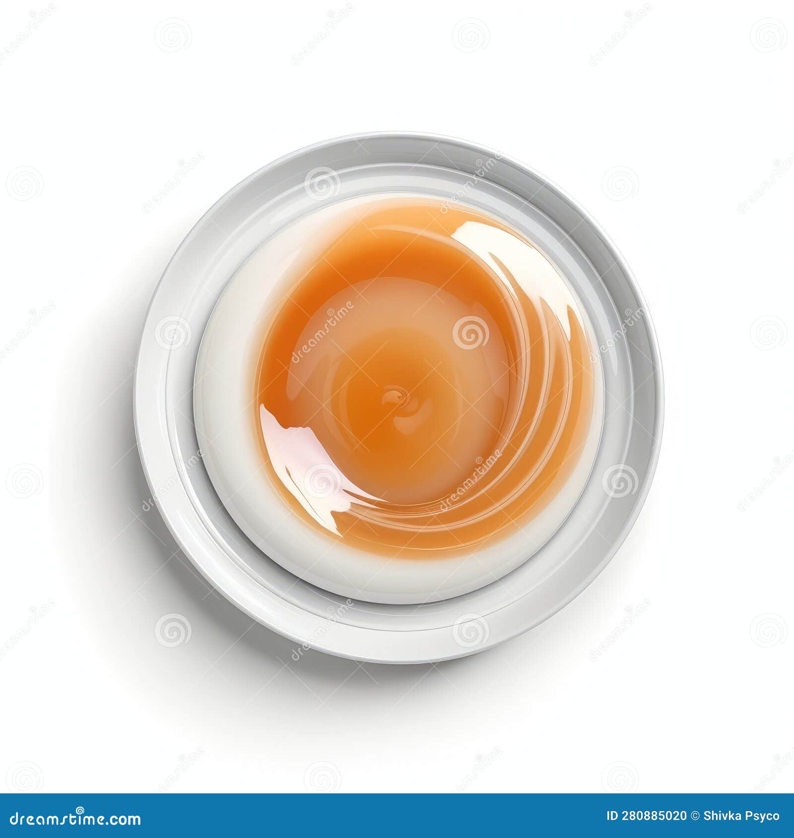 One Whole Flat White Round Jelly Top View Generative AI Stock ...