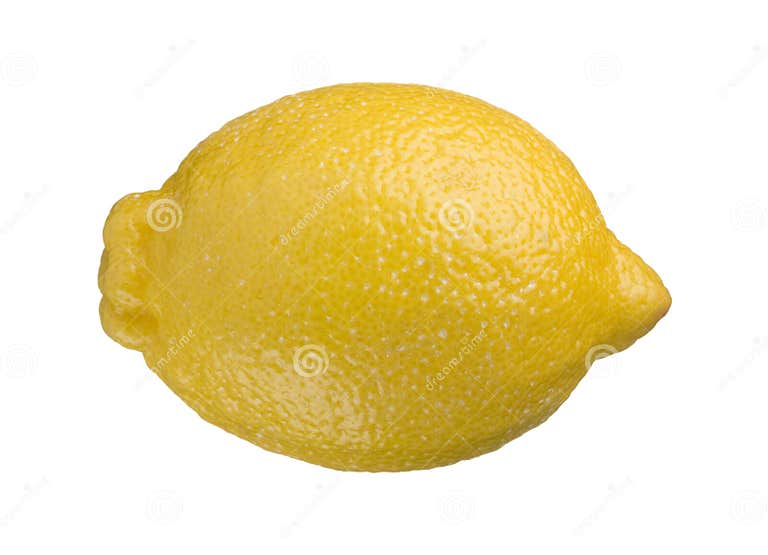 One Whole Lemon Isolated on White Background Stock Image - Image of ...