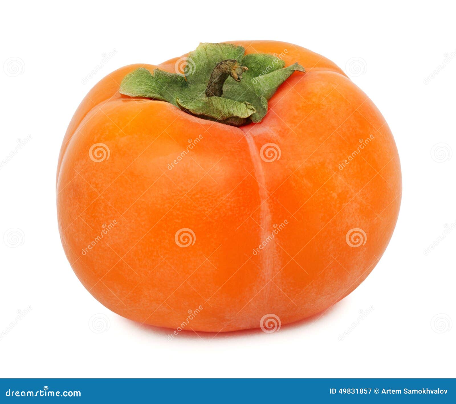 One Whole Persimmon (isolated) Stock Image - Image of juicy, persimmon ...