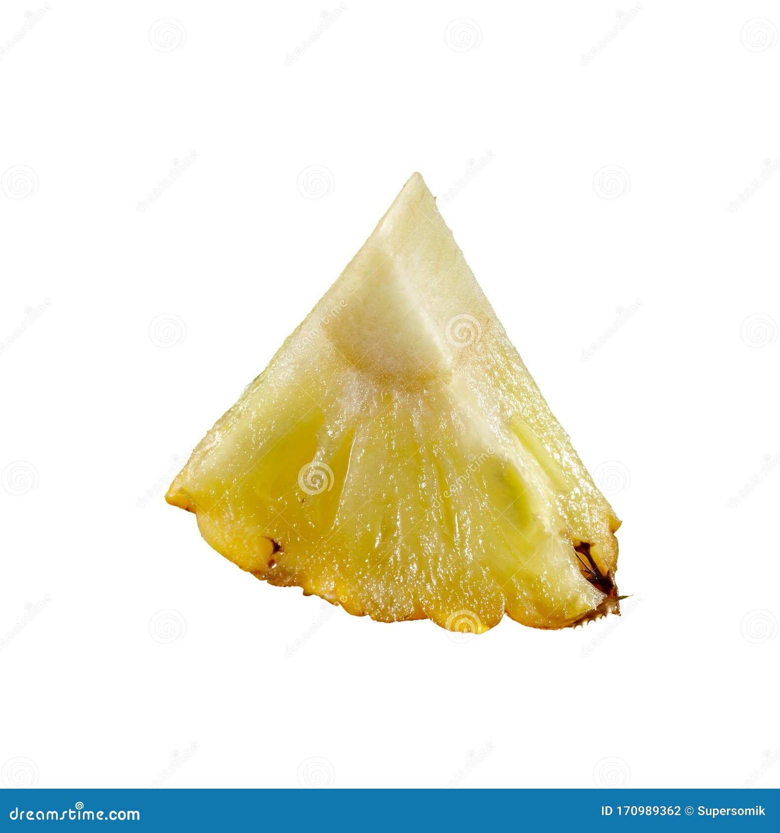 One Whole Pineapple Slice Isolated Stock Photo - Image of chopped ...