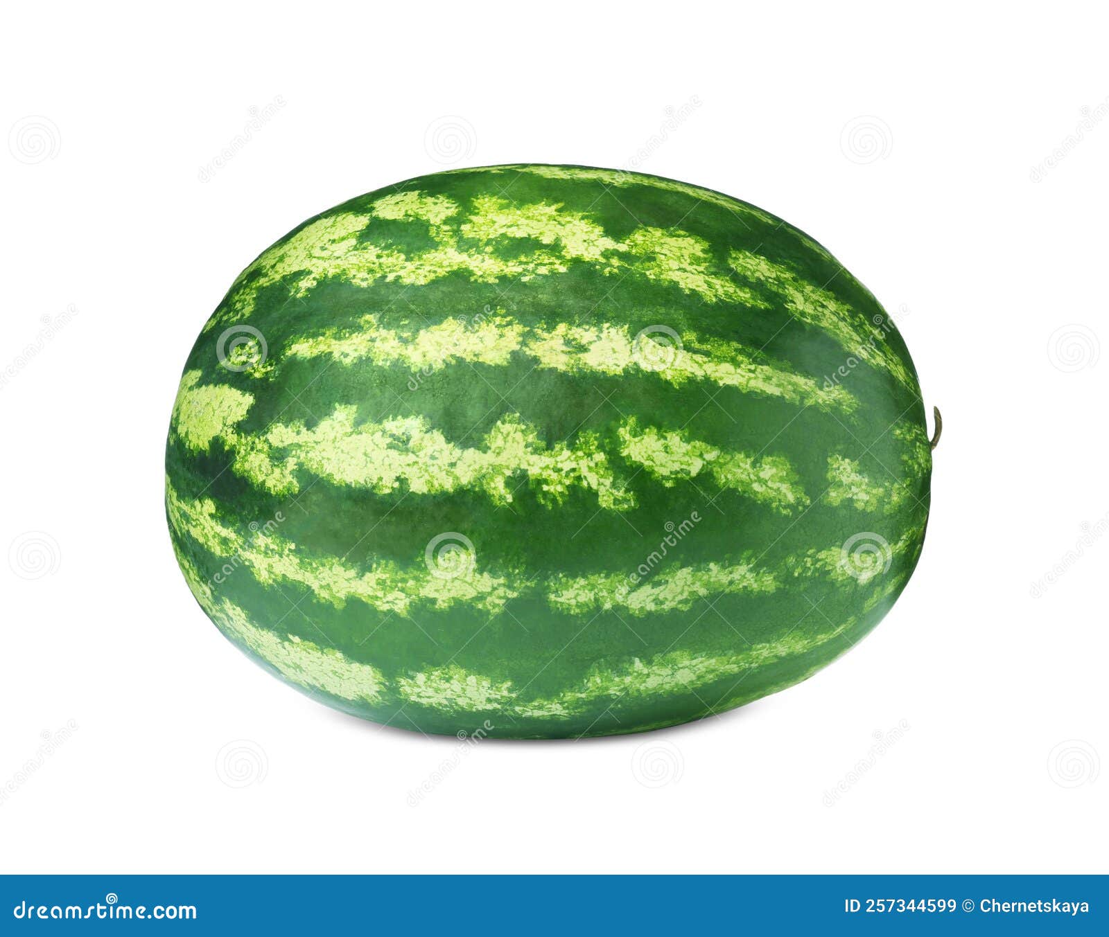 One Whole Ripe Watermelon Isolated on White Stock Image - Image of ...