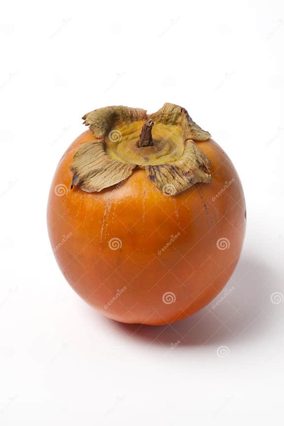 One Whole Single Sharon Fruit Stock Image - Image of fresh, sharon ...