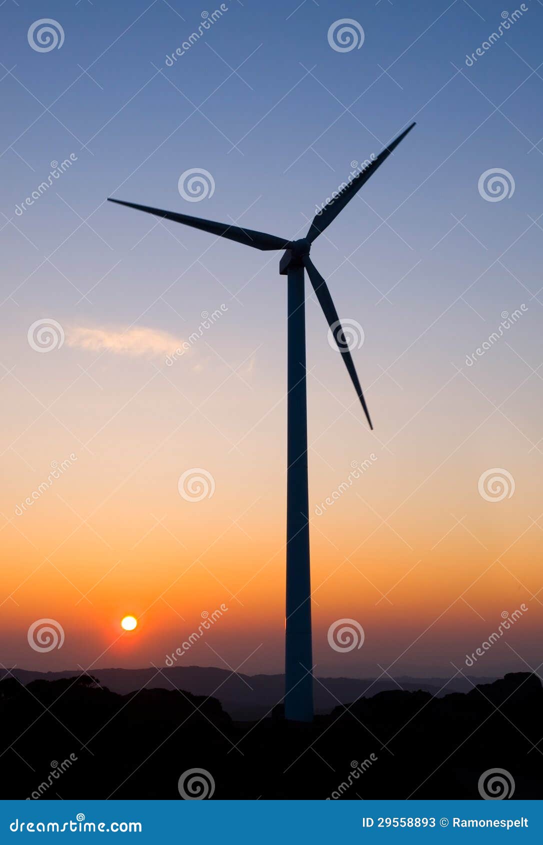 One wind turbine stock image. Image of environment, energy - 29558893