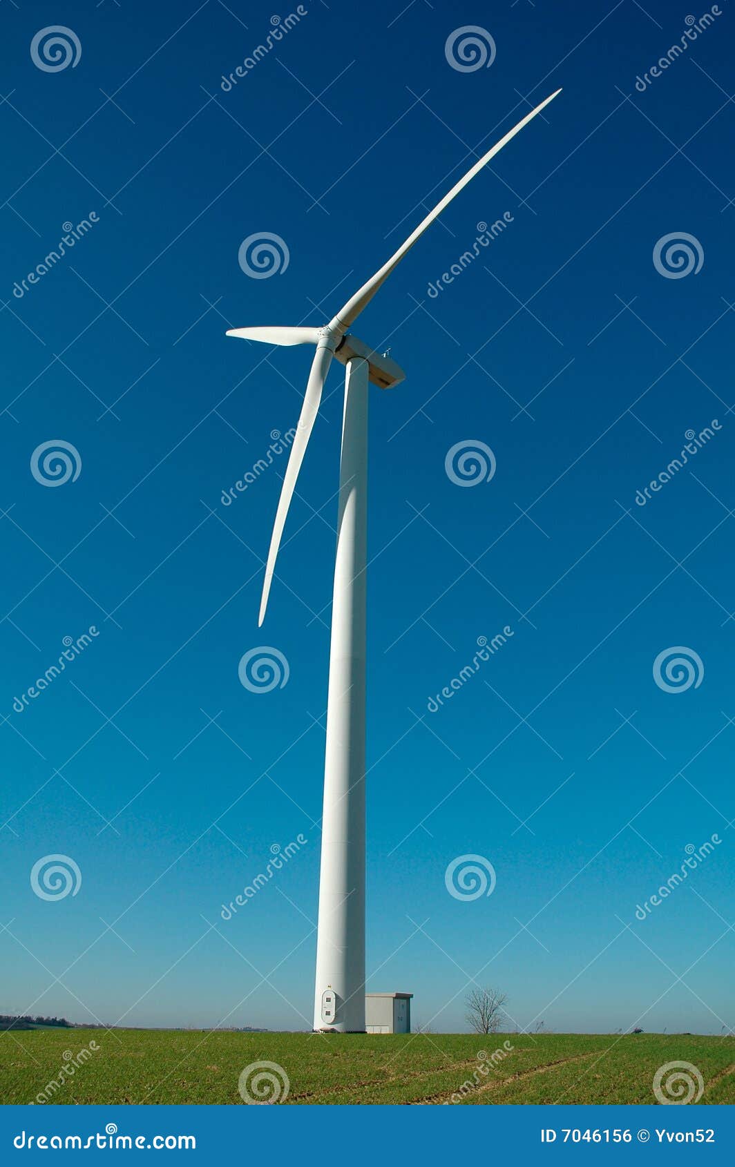 One wind-turbine stock photo. Image of blue, industry - 7046156