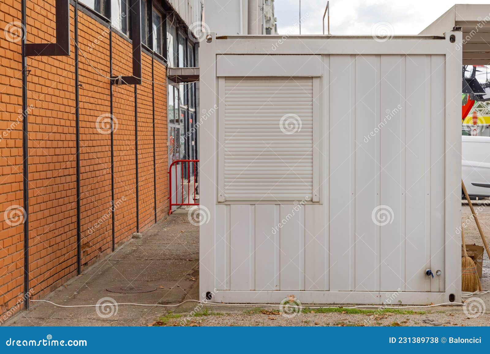 Cargo Container Window stock photo. Image of roll, metal - 231389738