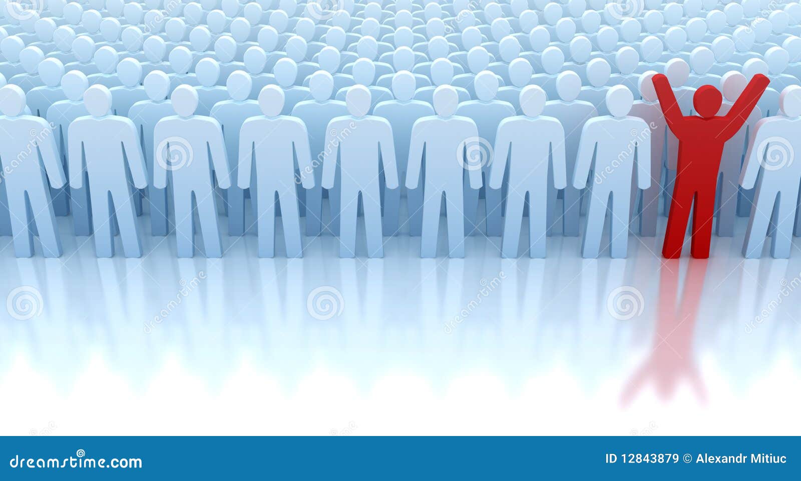 The only One Winner from the Crowd. Stock Illustration - Illustration ...