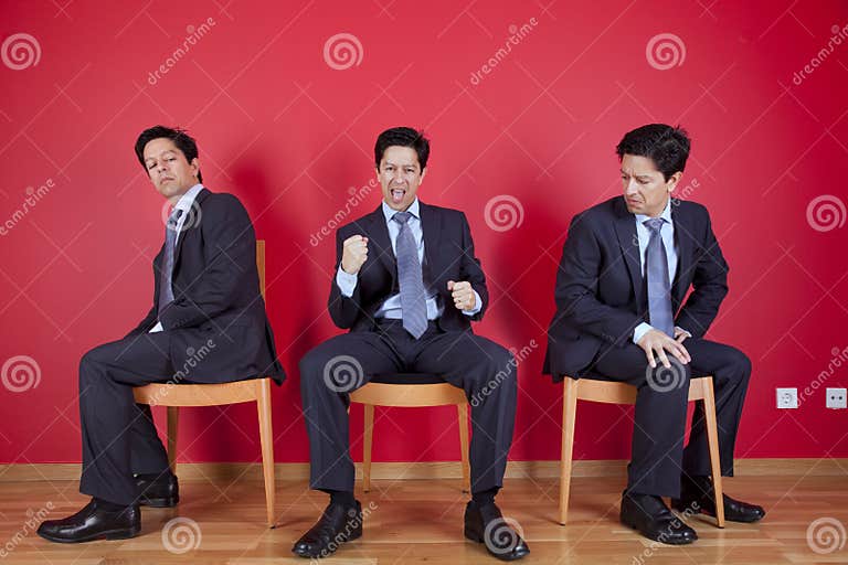 One winner and two loosers stock image. Image of envy - 19781139