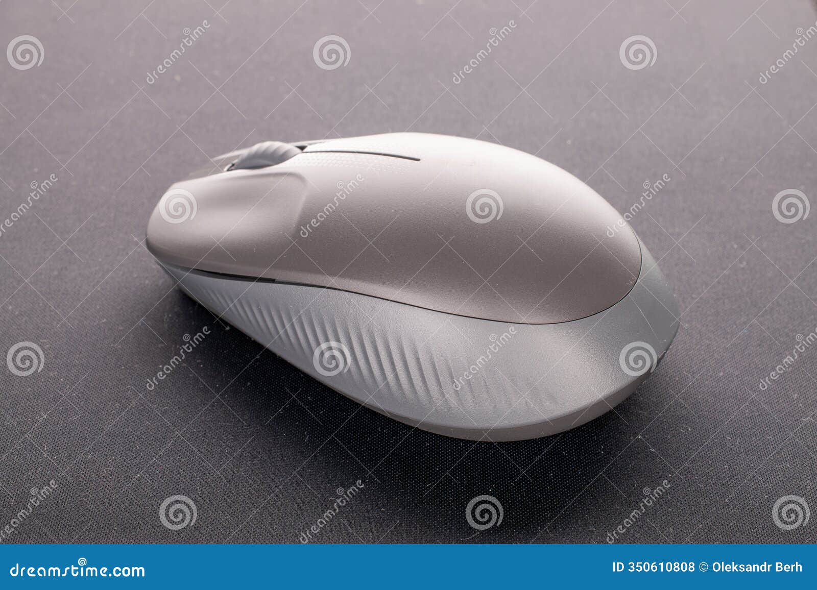 One Wireless Computer Mouse, Macro, Top View and Isolated on White ...