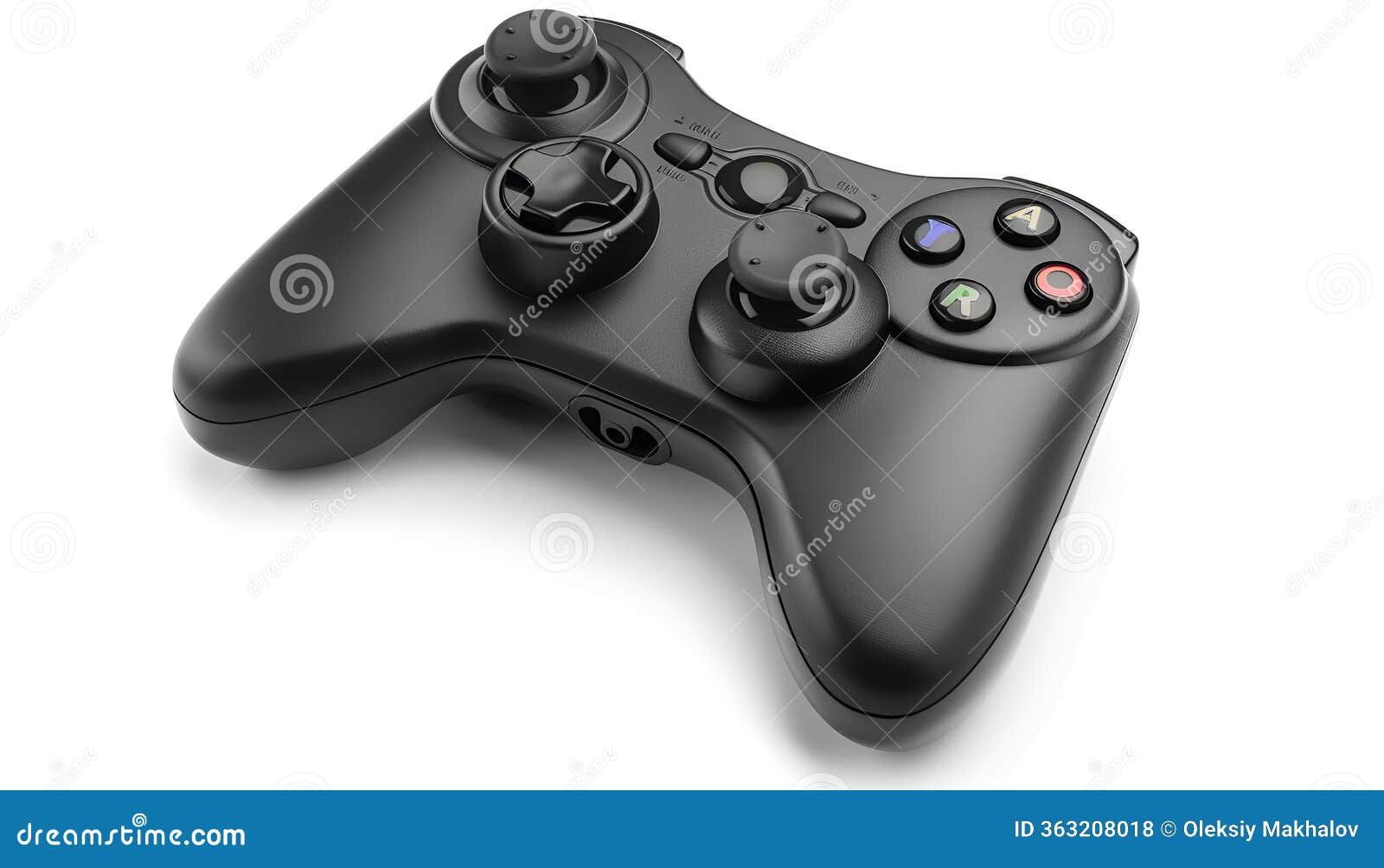 One Wireless Game Controller Isolated on White Stock Photo - Image of ...