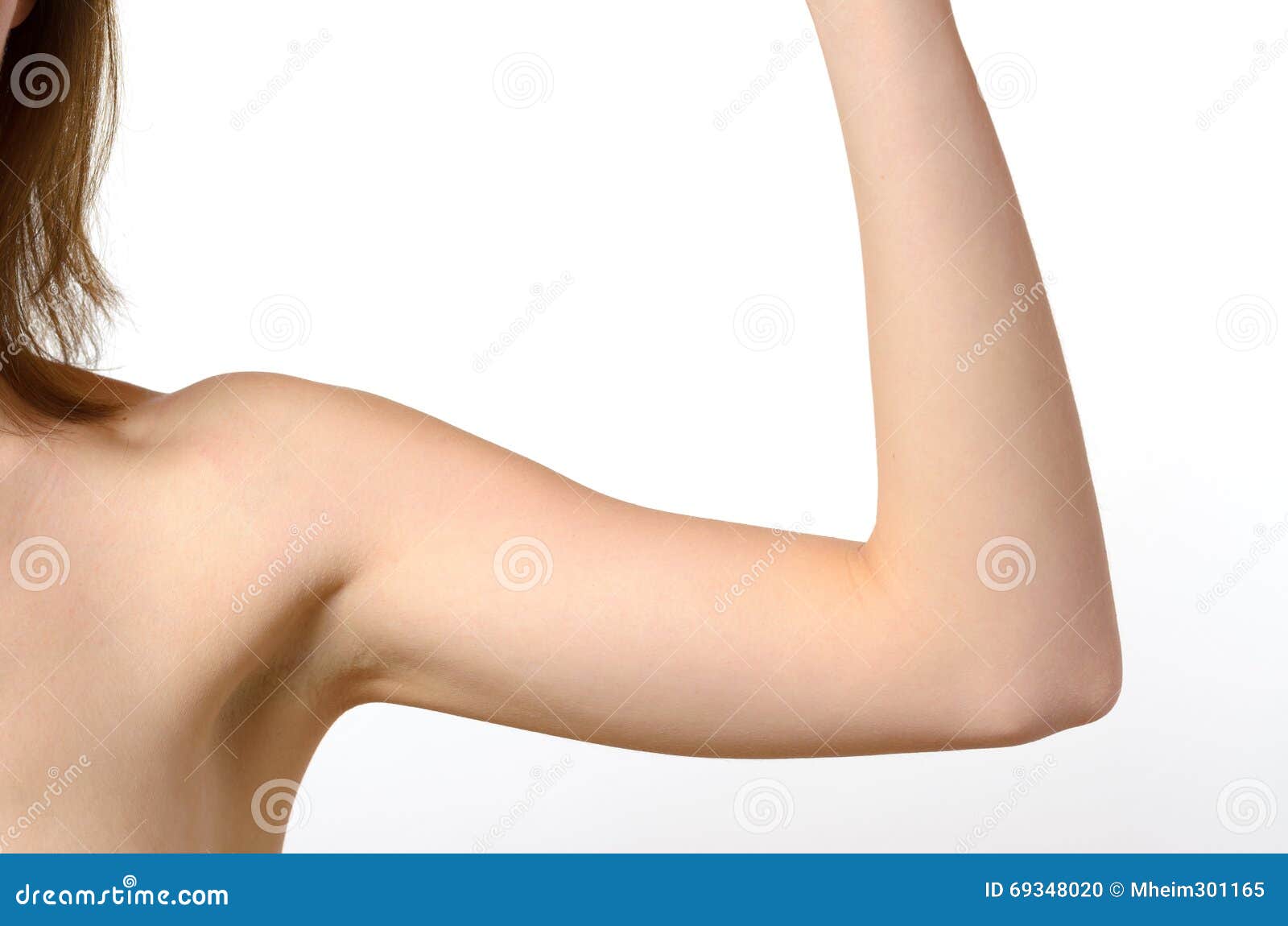 One Woman Bare Shoulder and Arm Bent at the Elbow Stock Photo - Image ...