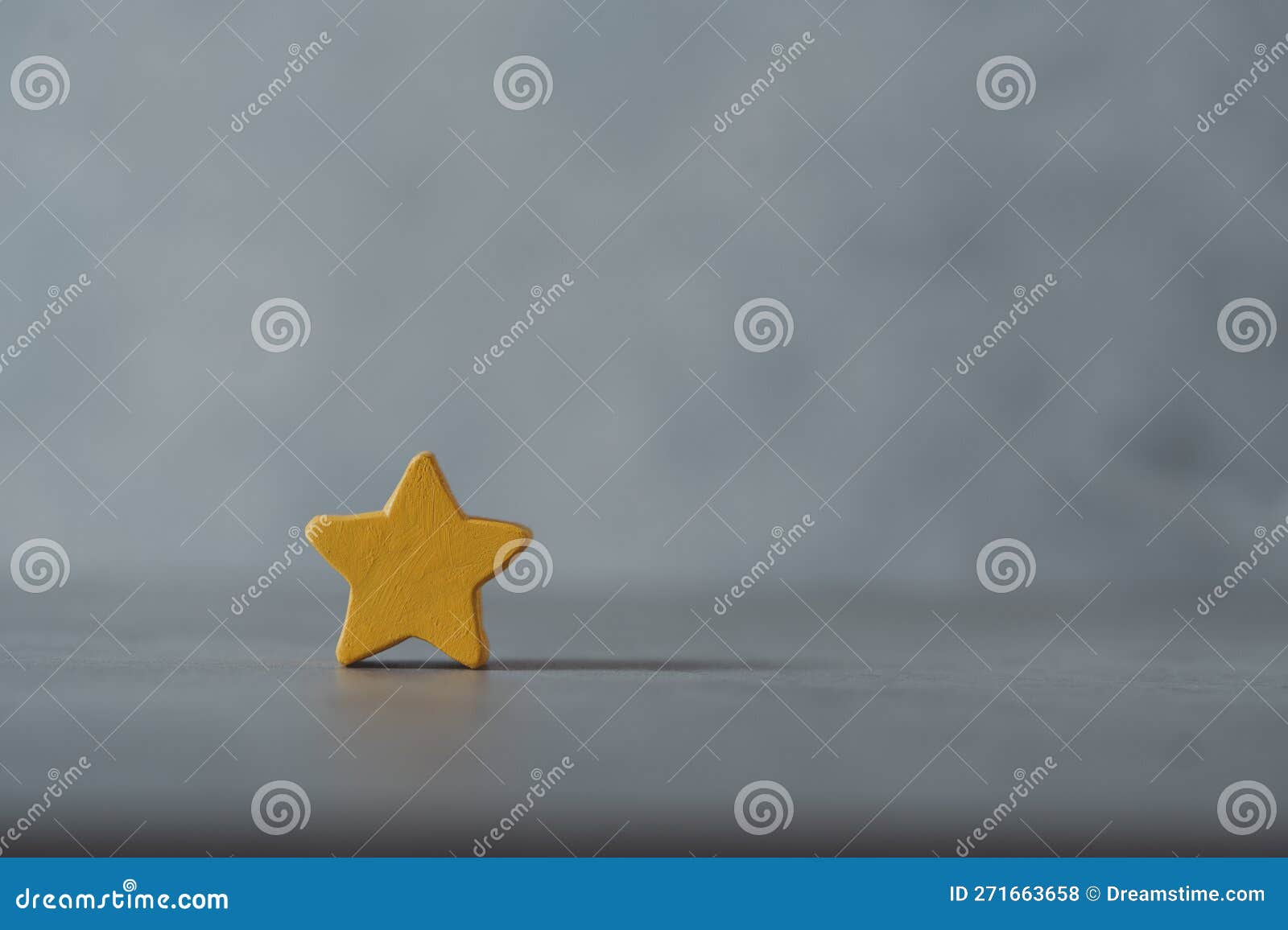 One Wooden Yellow Star Shape with an Empty Spec Stock Photo - Image of ...