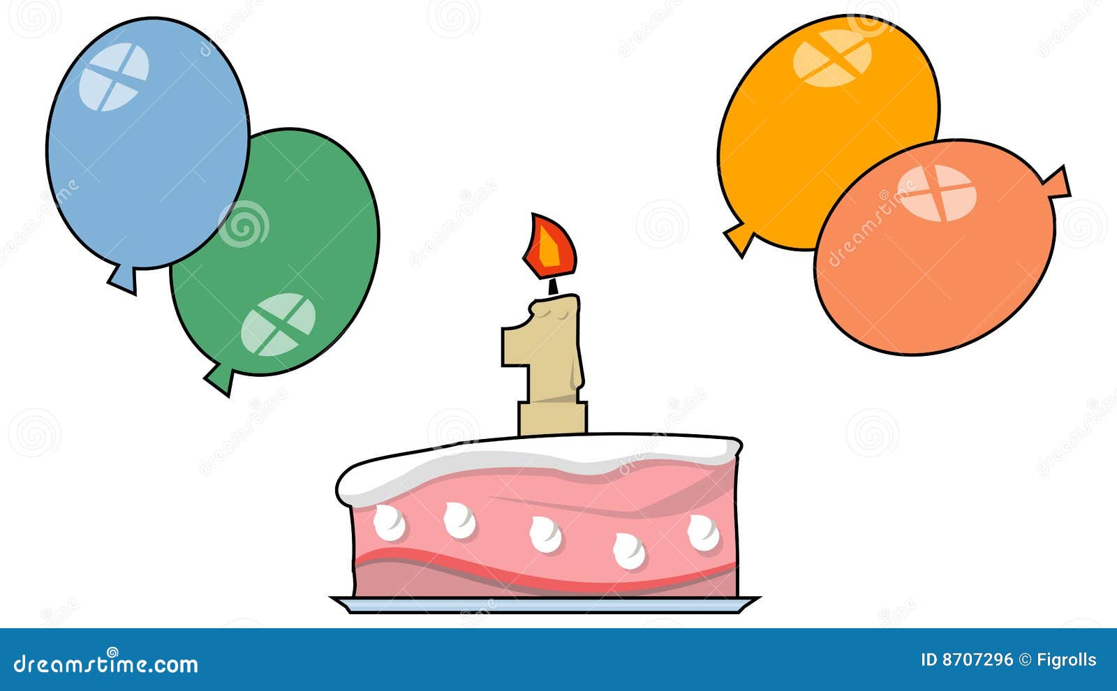 One Year Aniversary stock vector. Illustration of layer - 8707296