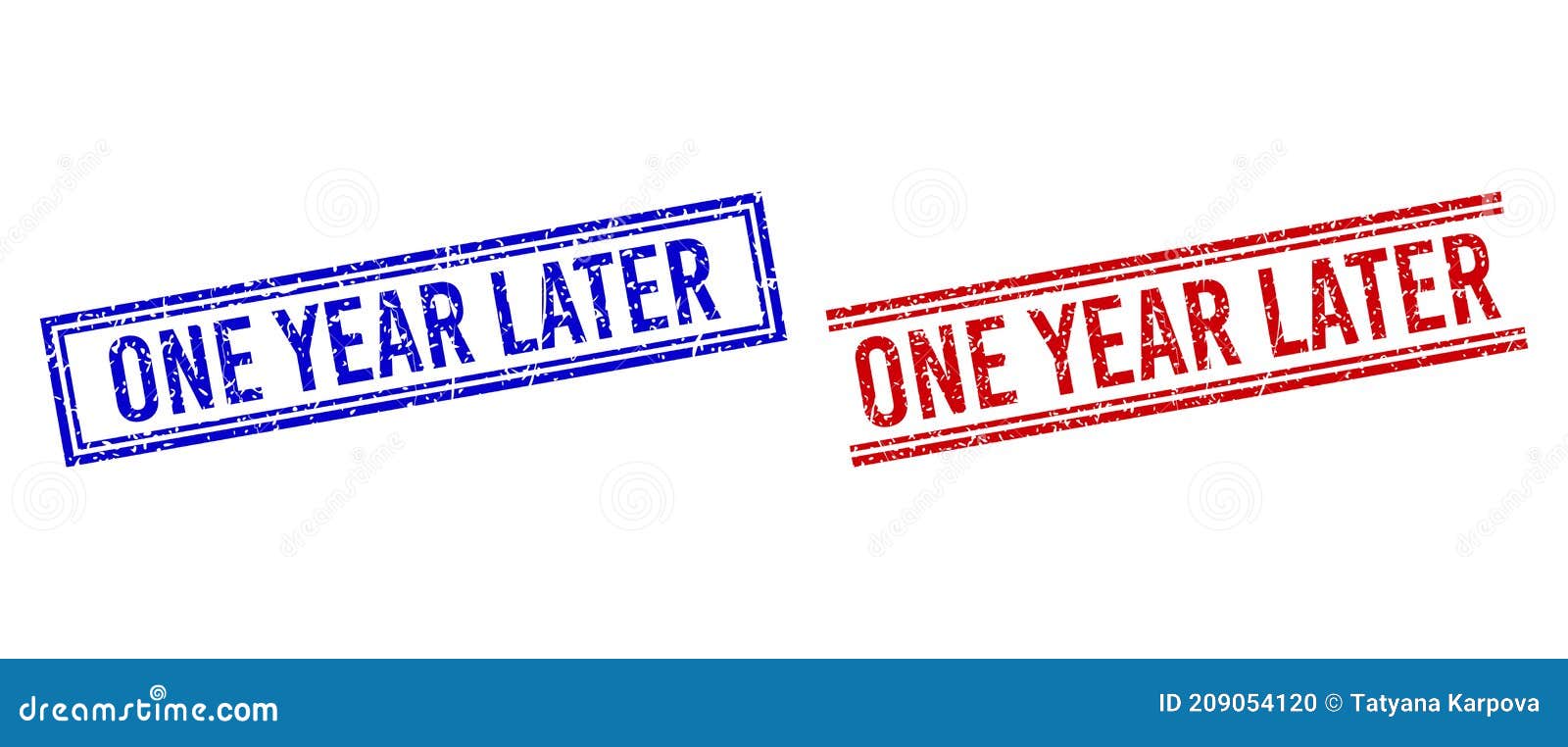 Rubber Textured ONE YEAR LATER Seal with Double Lines Stock Vector ...