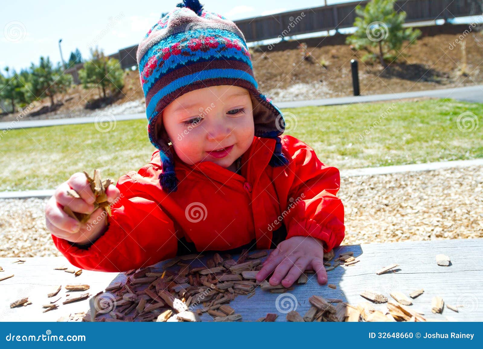 One Year Old Playing at Park Stock Photo - Image of young, park: 32648660