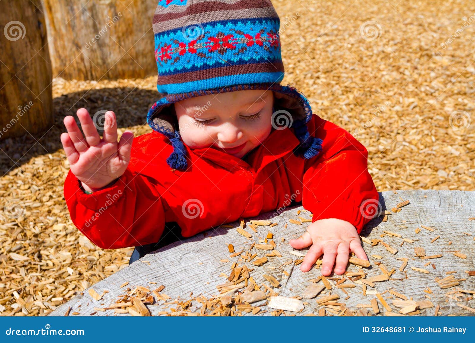 One Year Old Playing at Park Stock Image - Image of playing, children ...