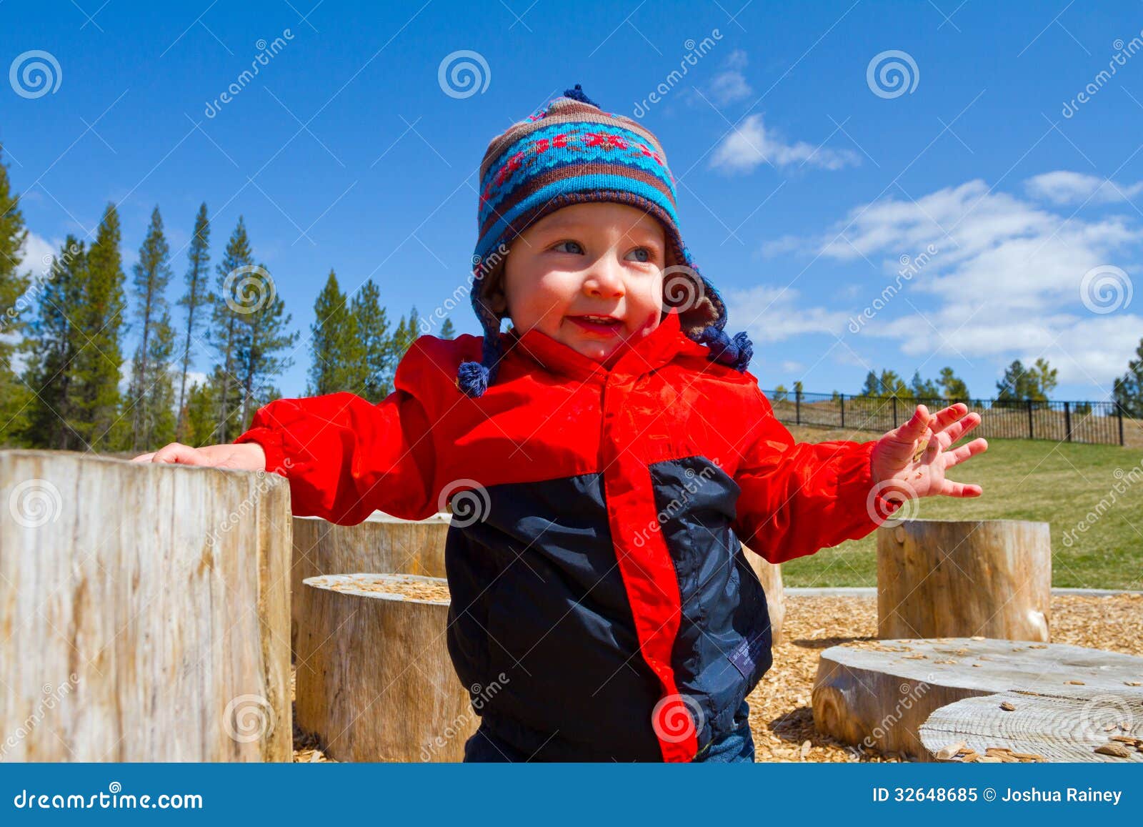 One Year Old Playing at Park Stock Image - Image of young, toddler ...