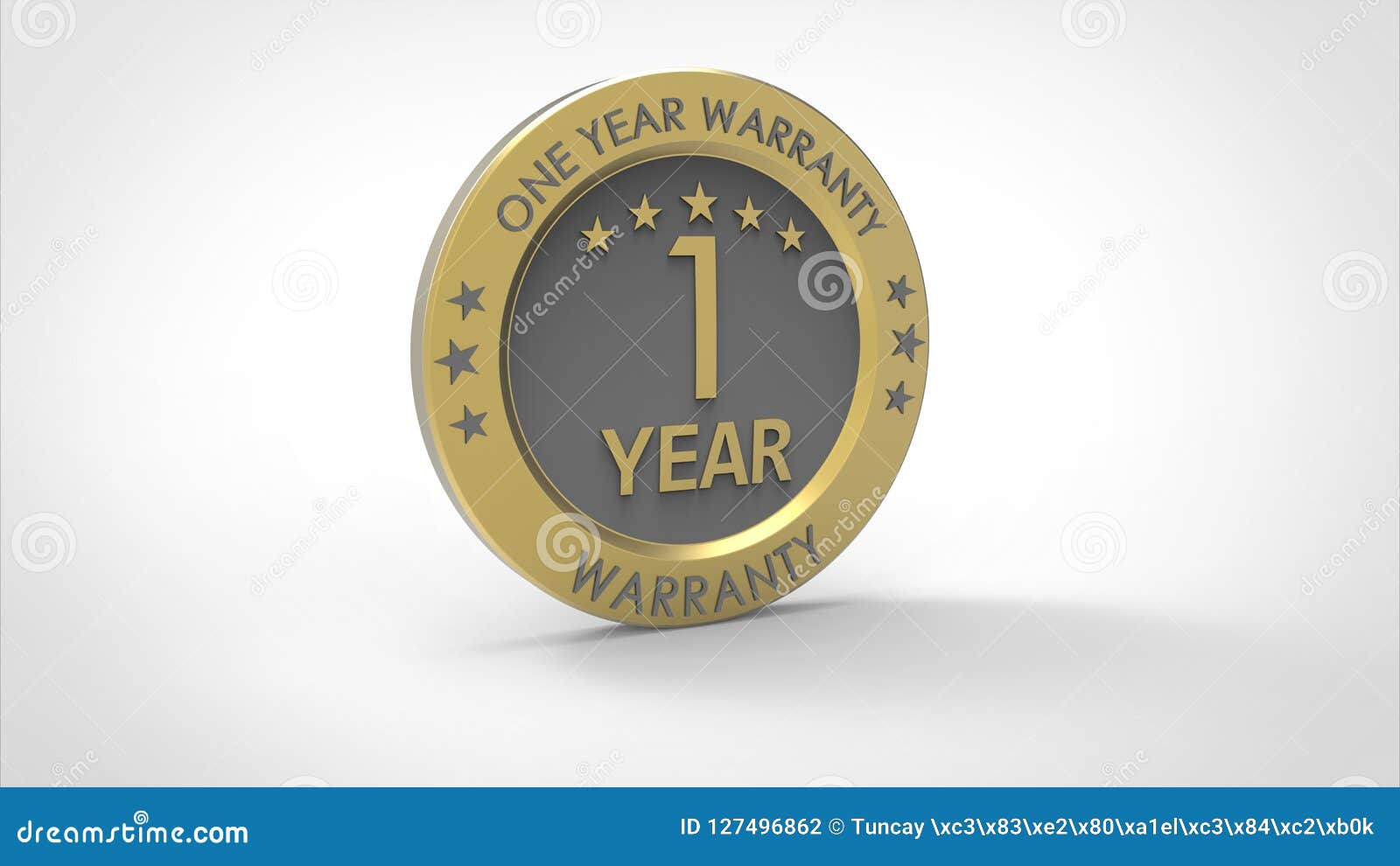 One Year Warranty stock illustration. Illustration of bank - 127496862