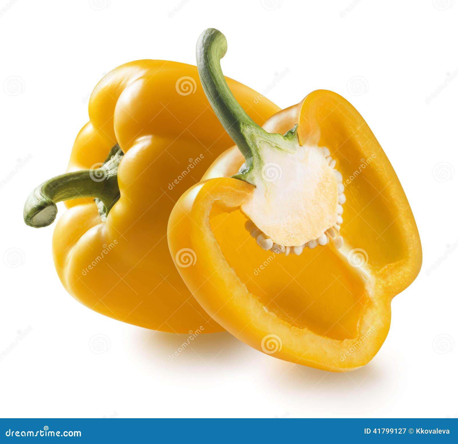 Yellow Bell Pepper With A Splash Falling Into The Water Royalty-Free ...