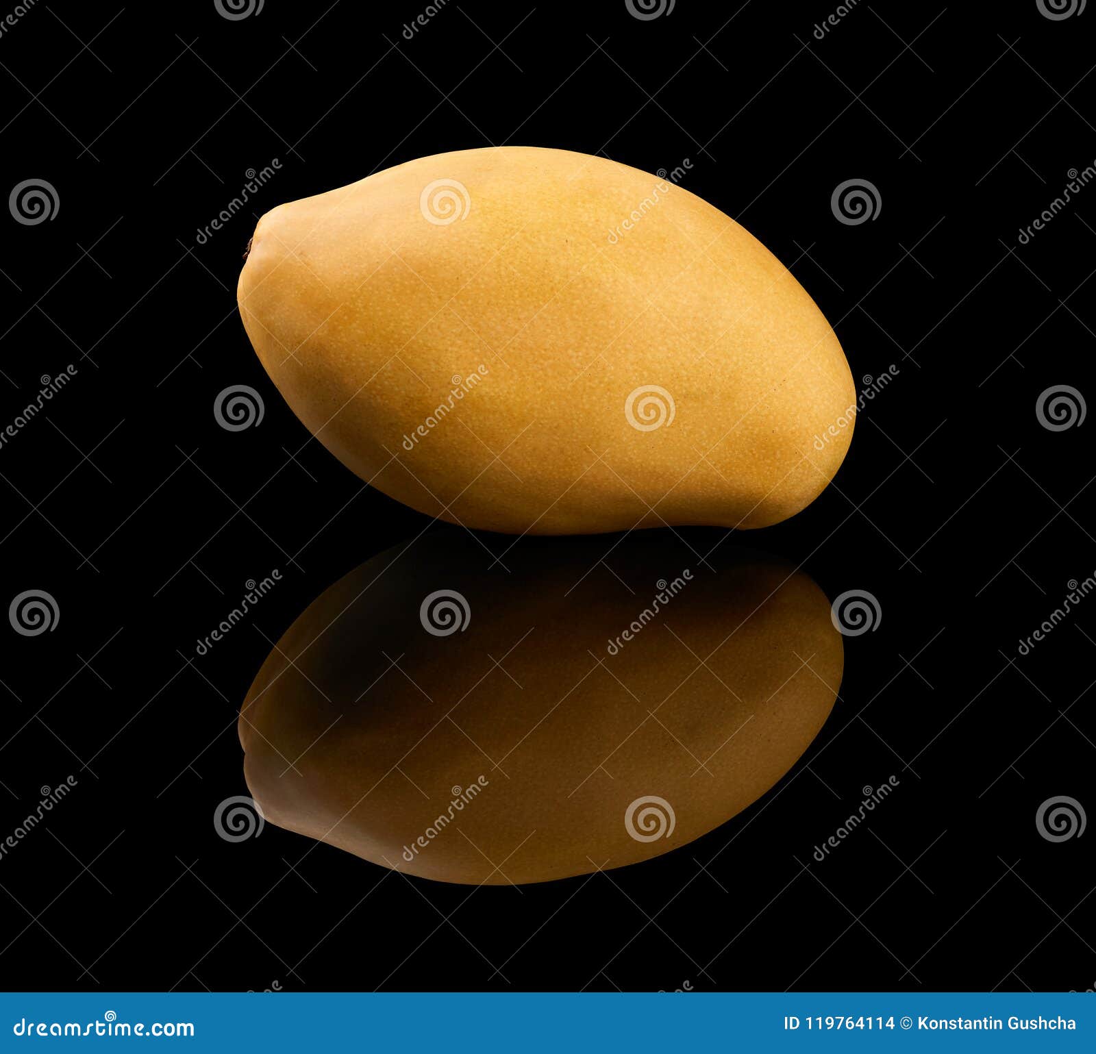 One mango on black stock photo. Image of eating, healthy - 119764114