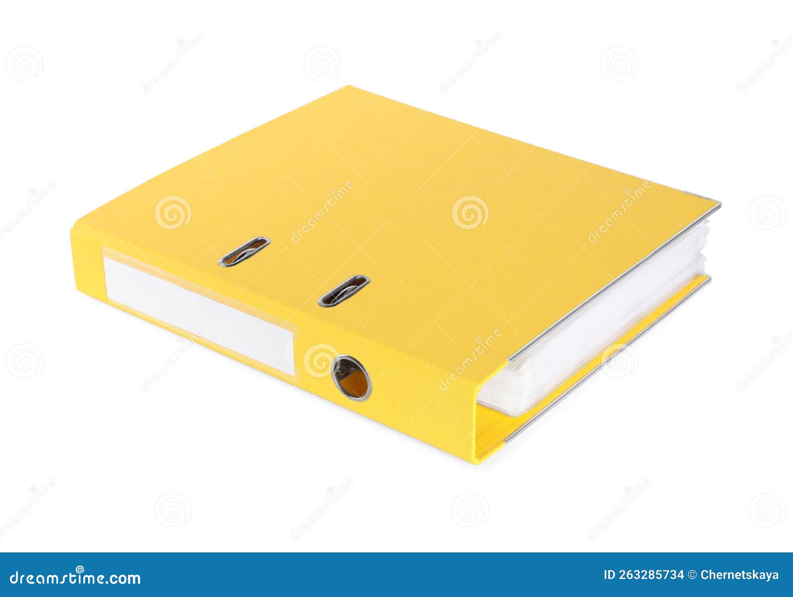 One Yellow Office Folder Isolated on White Stock Photo - Image of ...