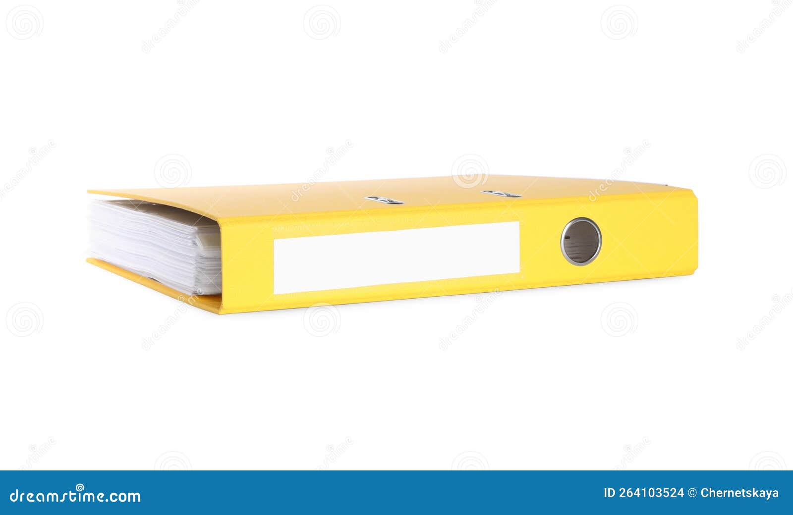 One Yellow Office Folder Isolated on White Stock Photo - Image of ...