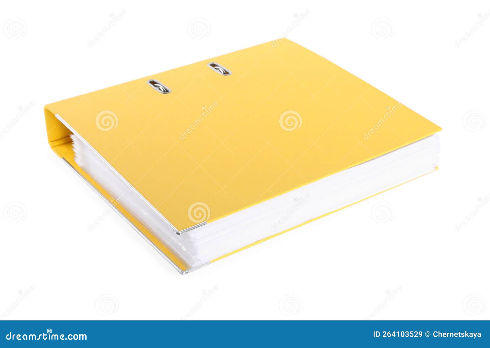 One Yellow Office Folder Isolated on White Stock Image - Image of ...