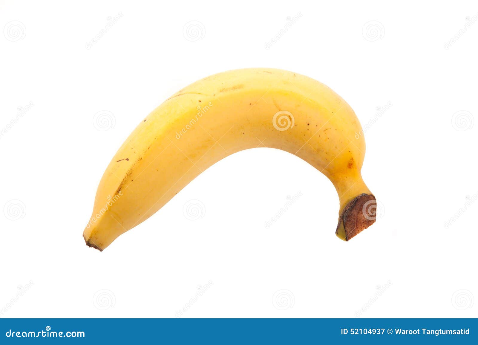 One yellow ripe banana stock image. Image of yellow, fruit - 52104937