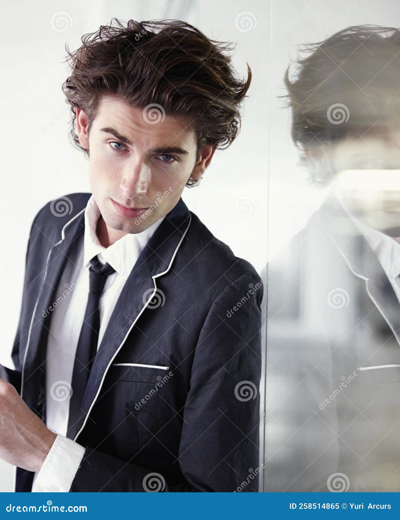 This One is for You. a Young Man Looking at the Camera Leaning Against ...