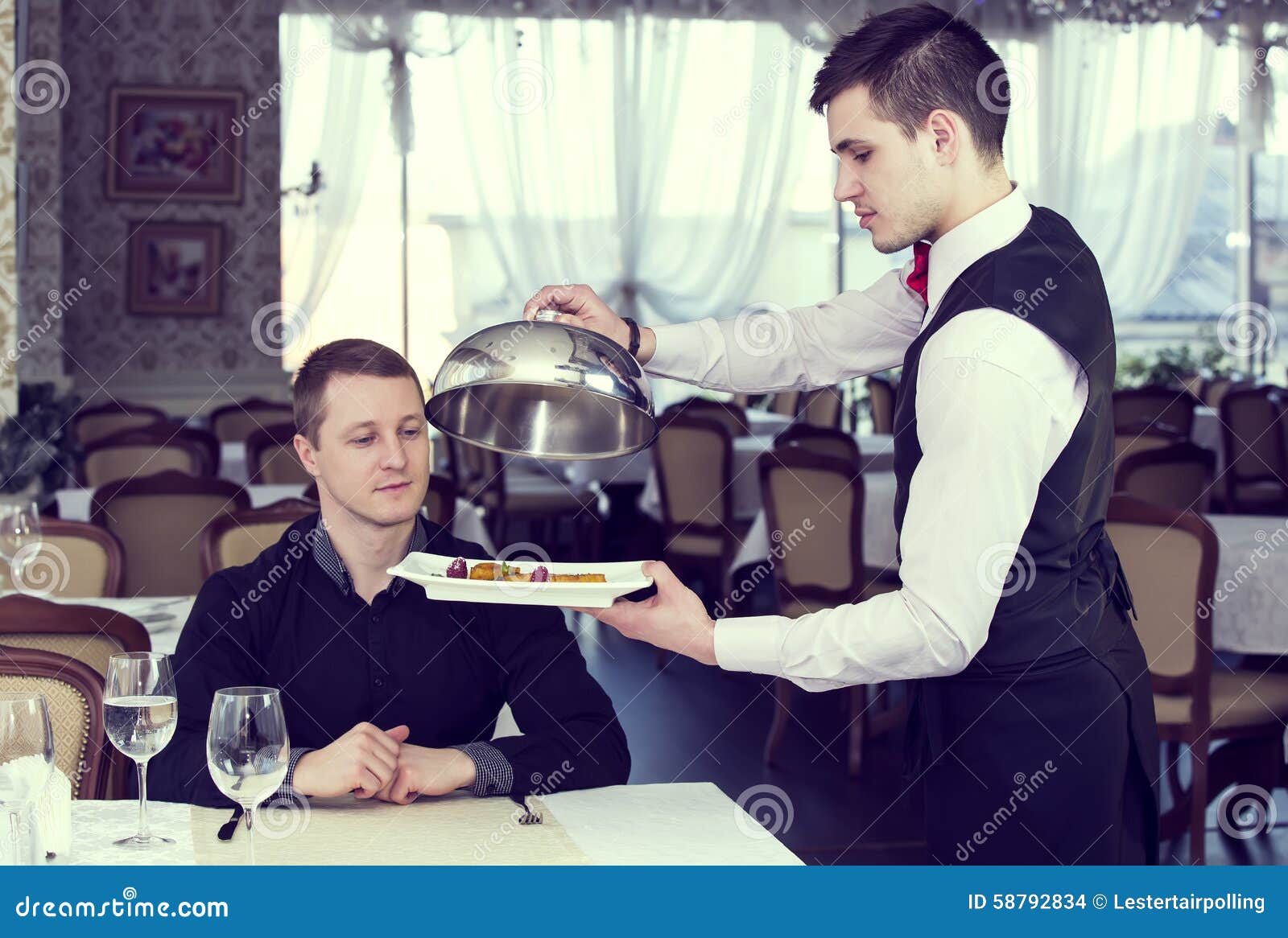 One young man dines stock photo. Image of people, boyfriend - 58792834