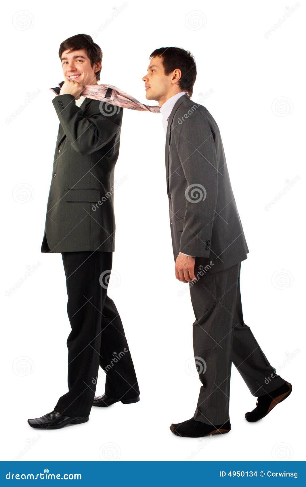 One Young Man Pull Other One Stock Photo - Image of management ...