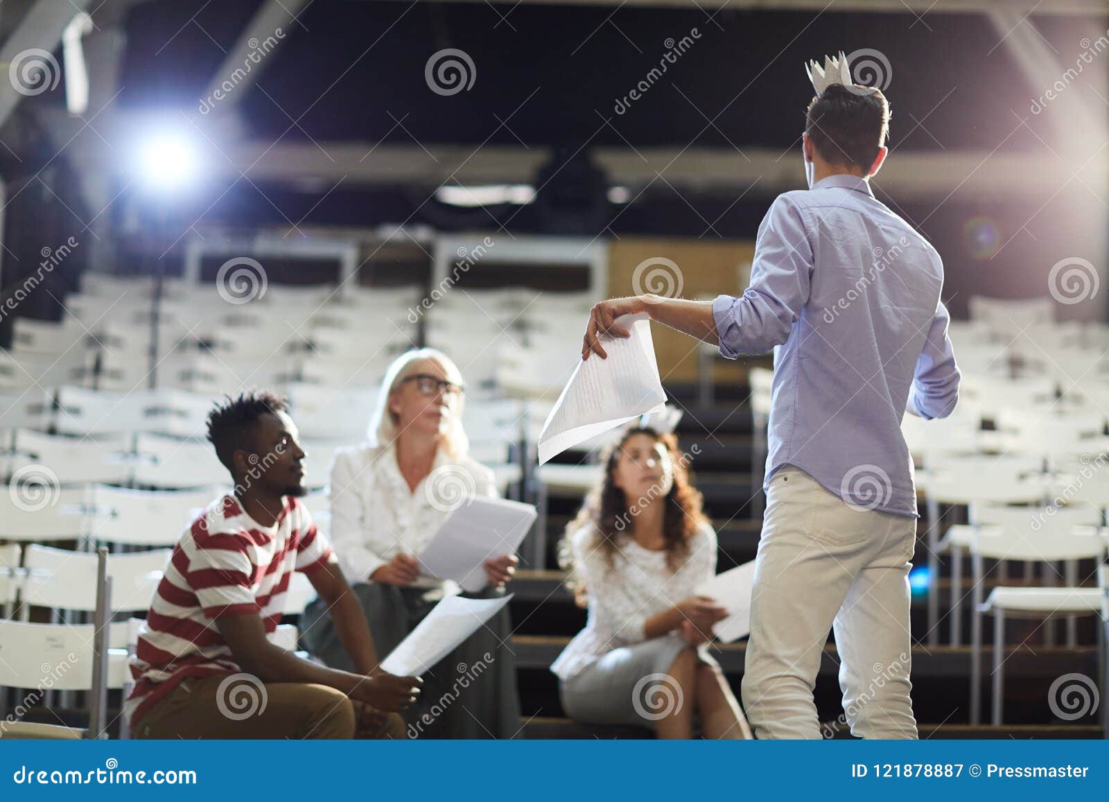 Groupmate making speech stock image. Image of speech - 121878887