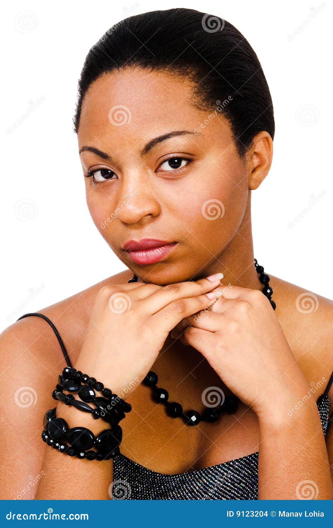 One Young Woman stock photo. Image of touching, pose, posing - 9123204