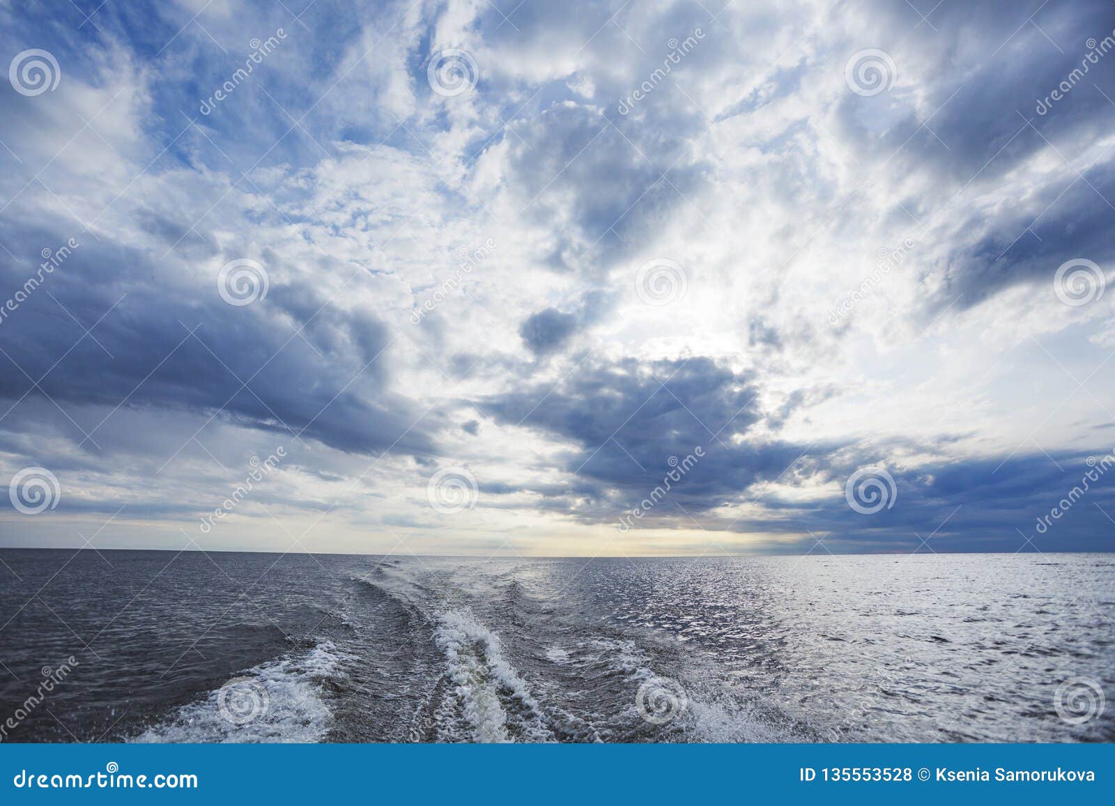 Onega Lake. Karelian Landscape. Cloudy Sky Stock Photo - Image of onega ...