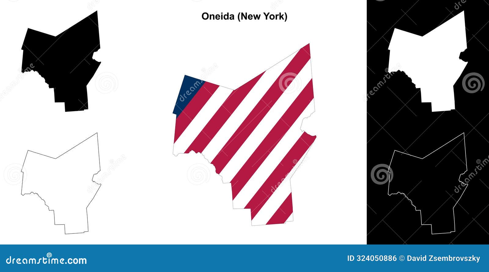 Oneida Outline Map Cartoon Vector | CartoonDealer.com #361728515