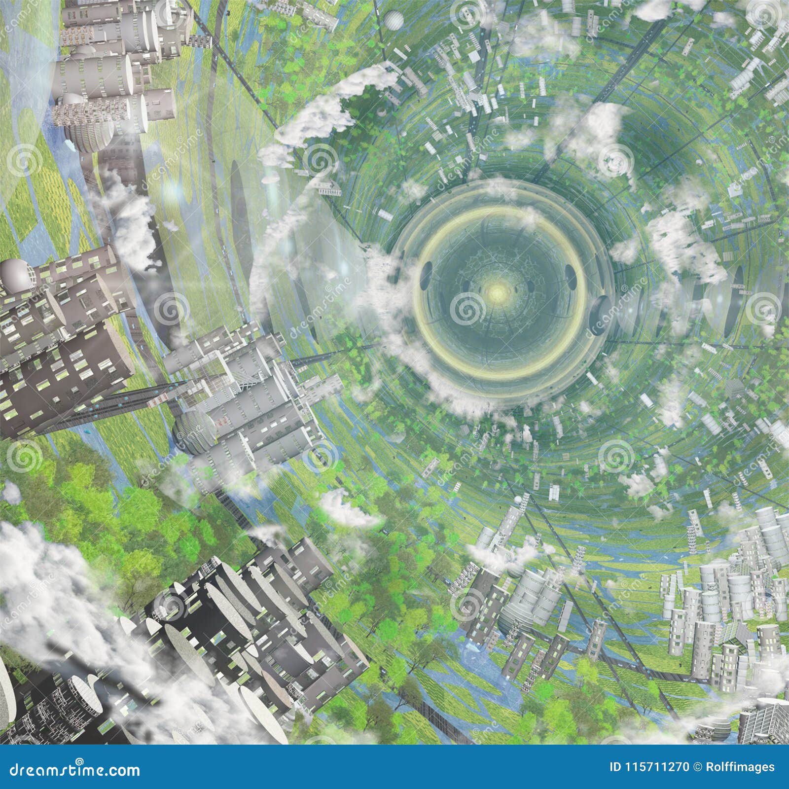 Oneil Cylinder Interior stock illustration. Illustration of ...