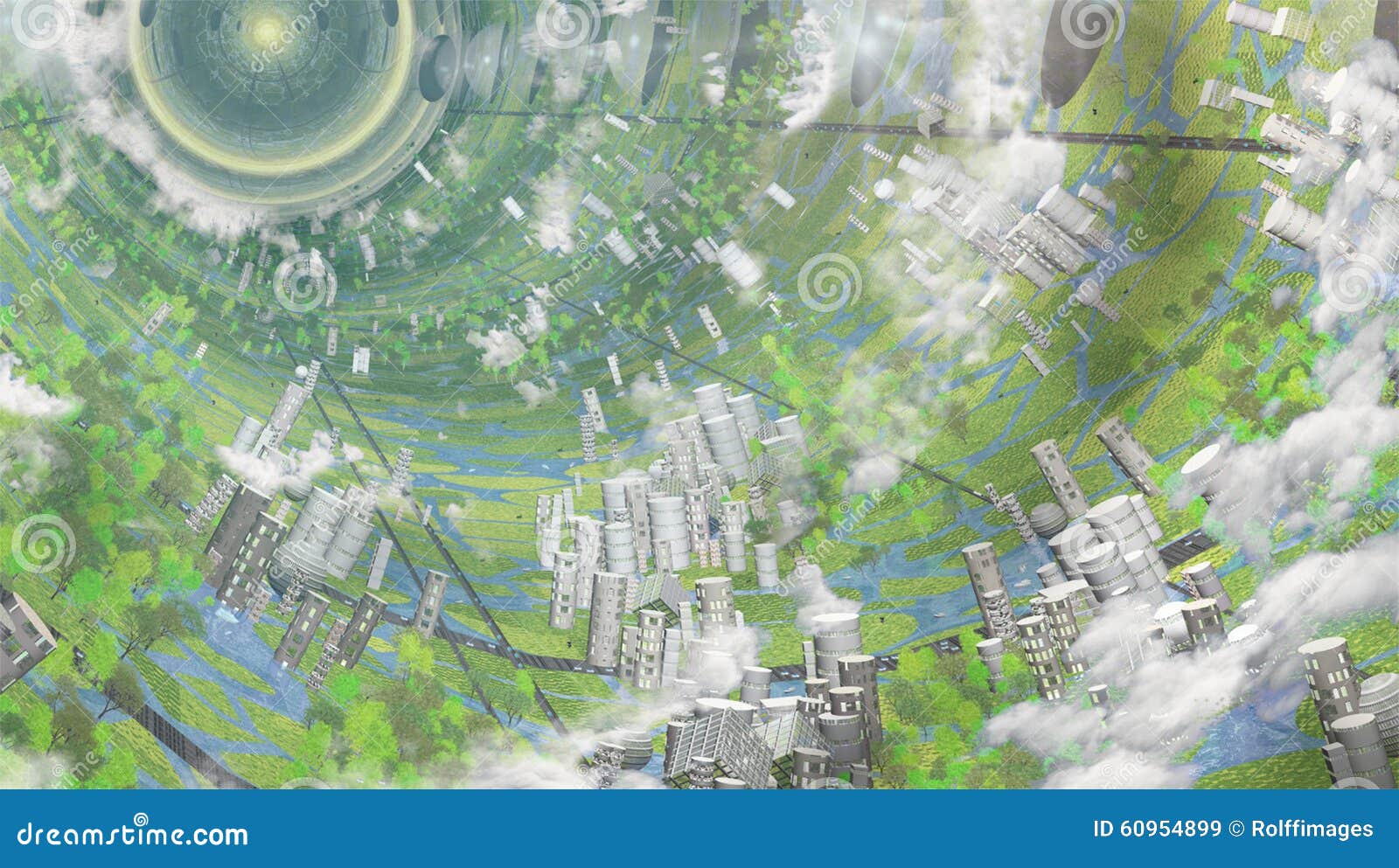 Oneil Cylinder Interior stock illustration. Illustration of exploration ...